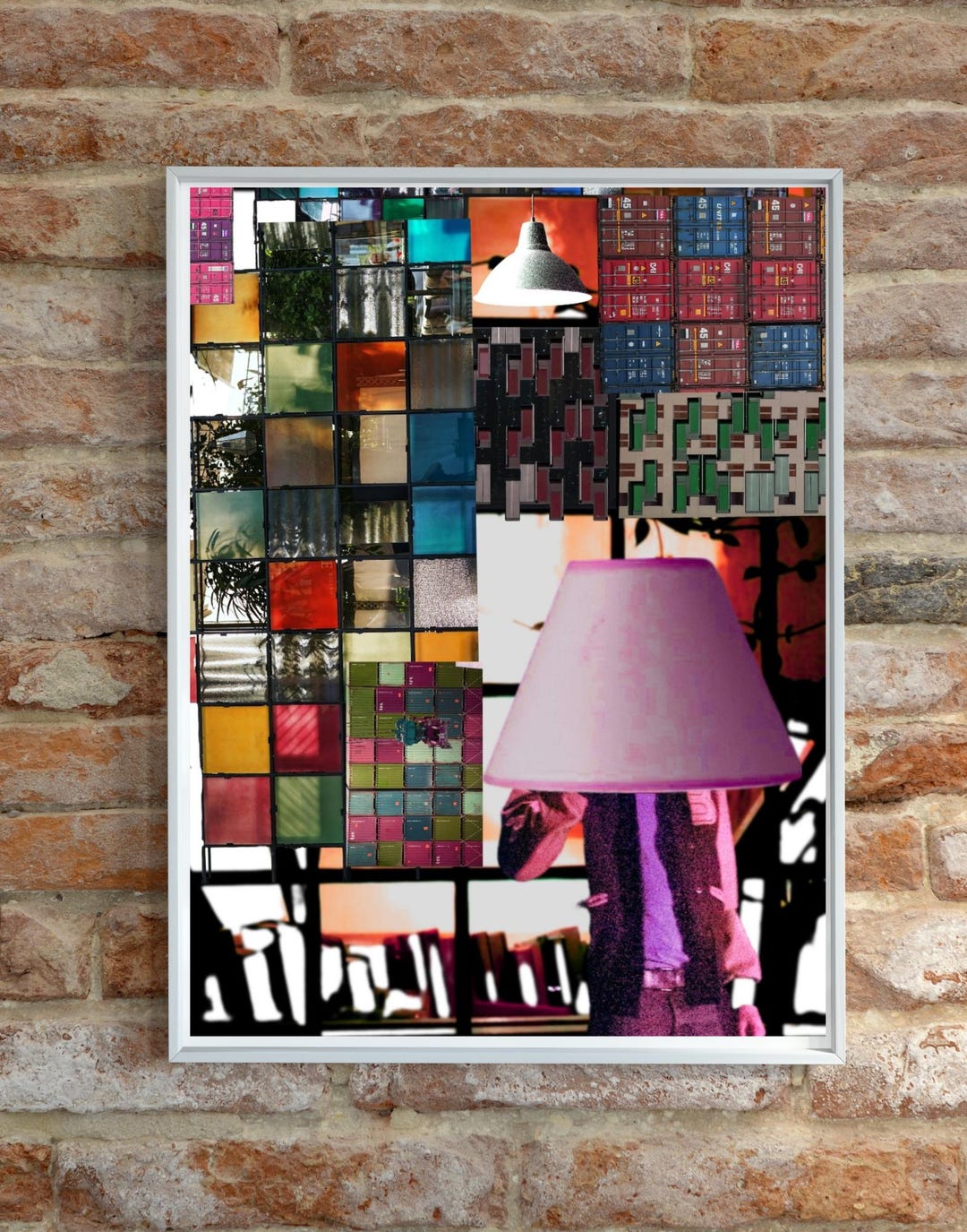 Bright Library Wall Art Poster | Minimalist Reading Decor | Colorful ...