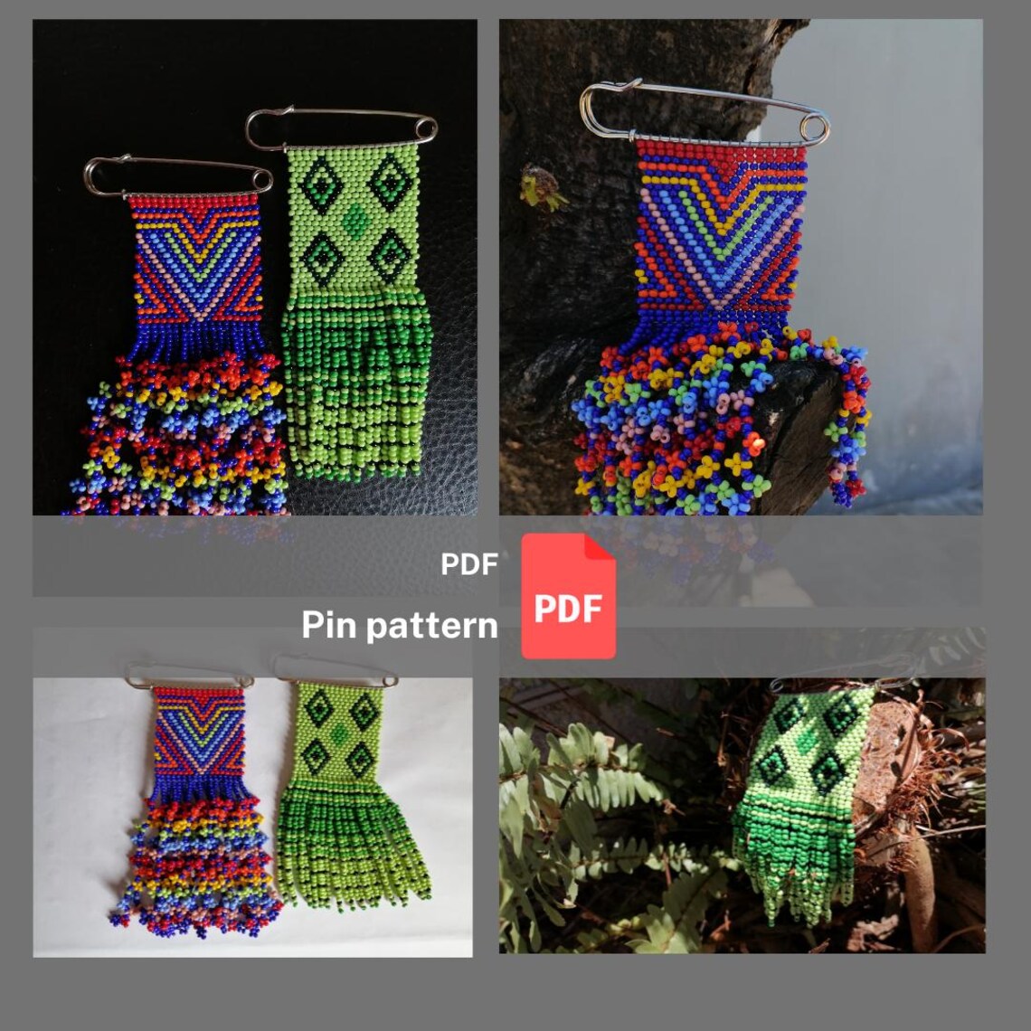 Beautiful Beaded Pins – Digital Pattern Collection (4 Designs) - Etsy