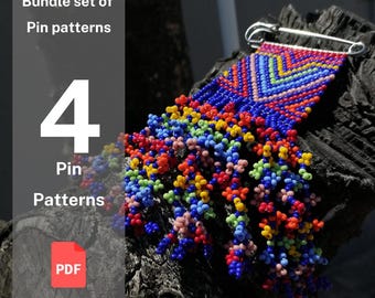 Beautiful Beaded Pins – Digital Pattern Collection (4 Designs) - Etsy