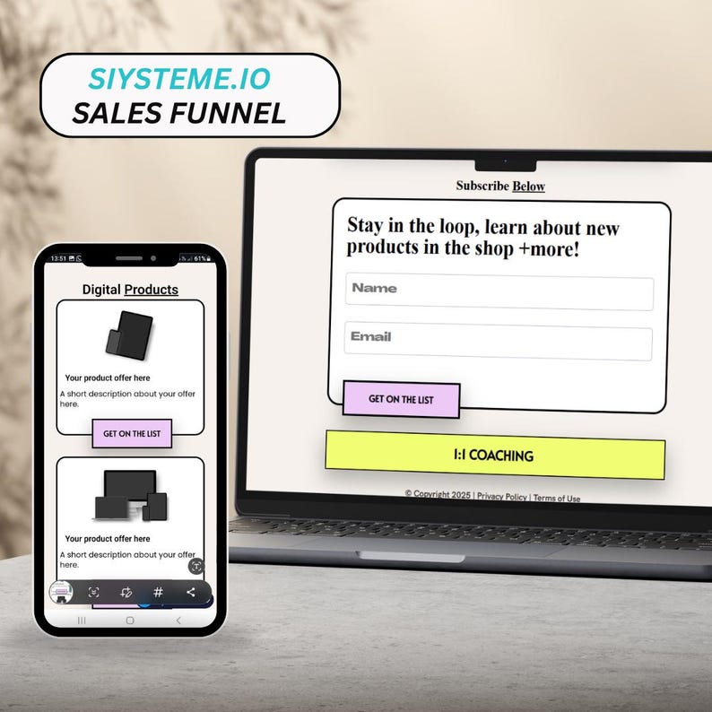 Link Funnel Template in Systeme.io Bio. Stan-style Website, Sales Page ...