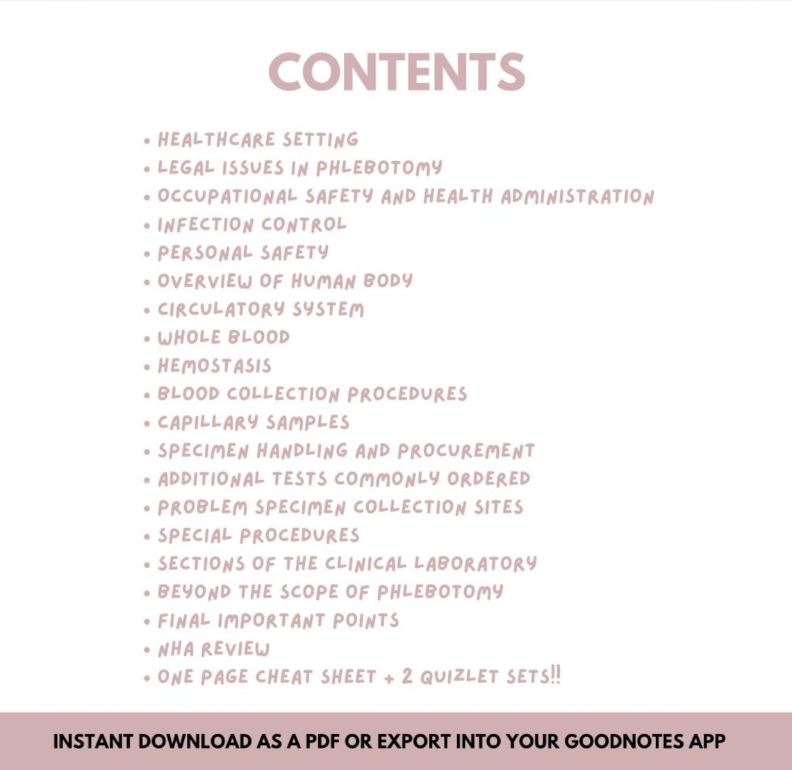 Phlebotomy NHA Exam Study Guide: Notes, Cheat Sheet, Quizlet (PDF) - Etsy