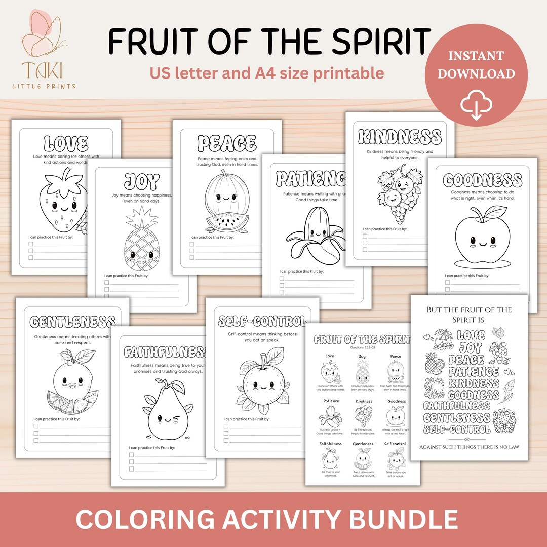 Fruit of the Spirit Craft Fruit of the Spirit Kids Art Printable Fruits ...