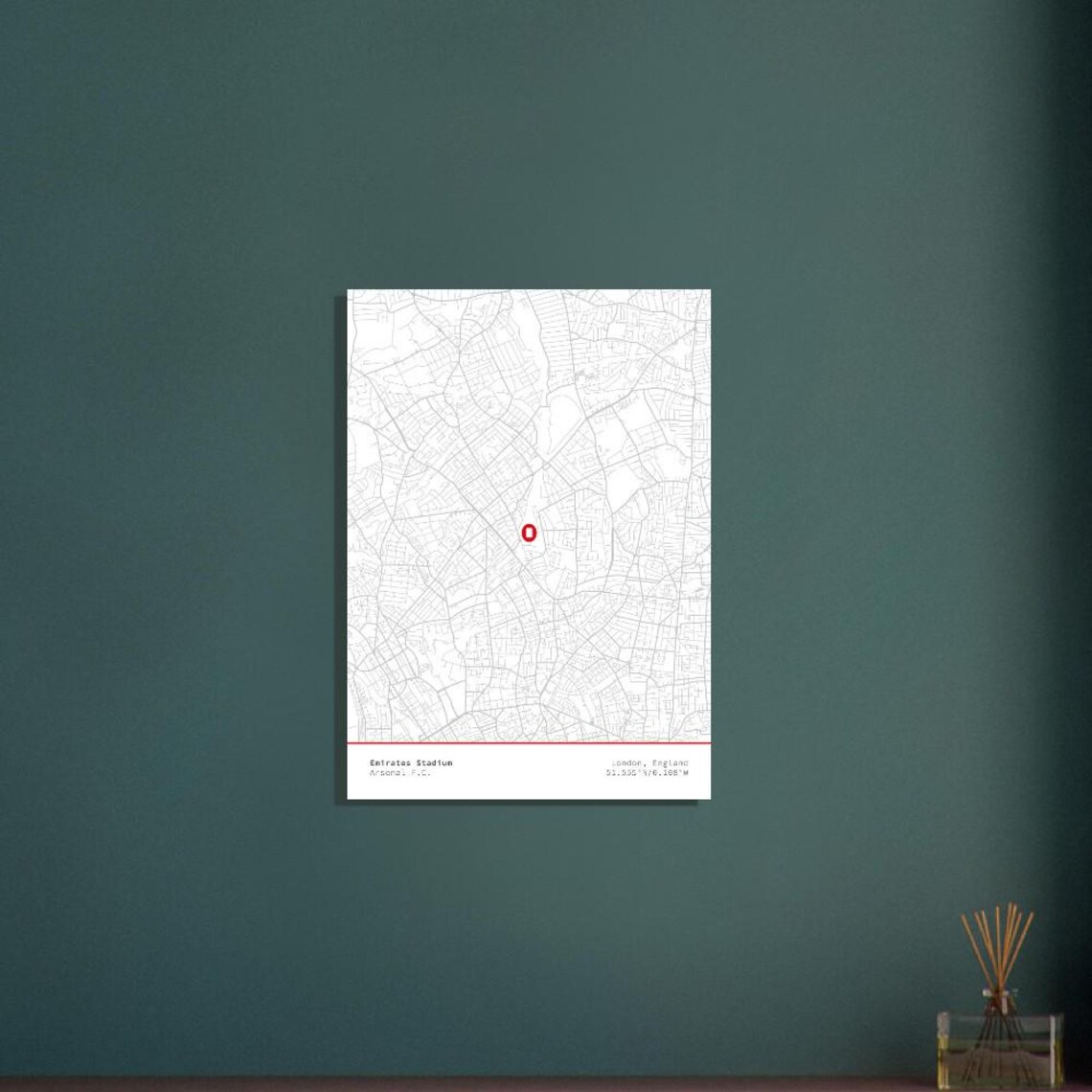 Emirates Stadium Arsenal Poster Map - Etsy