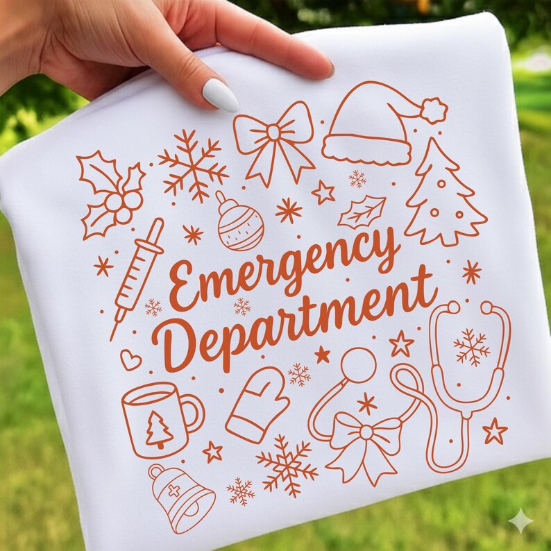 Emergency Department Christmas PNG, Er Christmas Png, Emergency Nurse ...