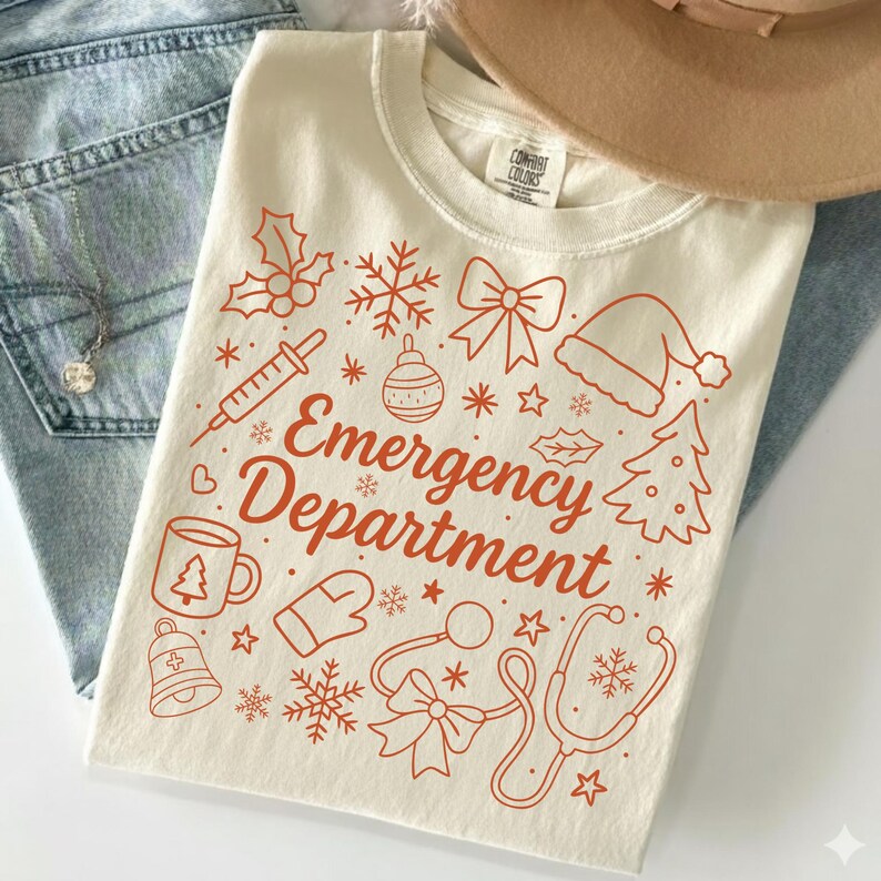 Emergency Department Christmas PNG, Er Christmas Png, Emergency Nurse ...