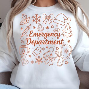 Emergency Department Christmas PNG, Er Christmas Png, Emergency Nurse ...