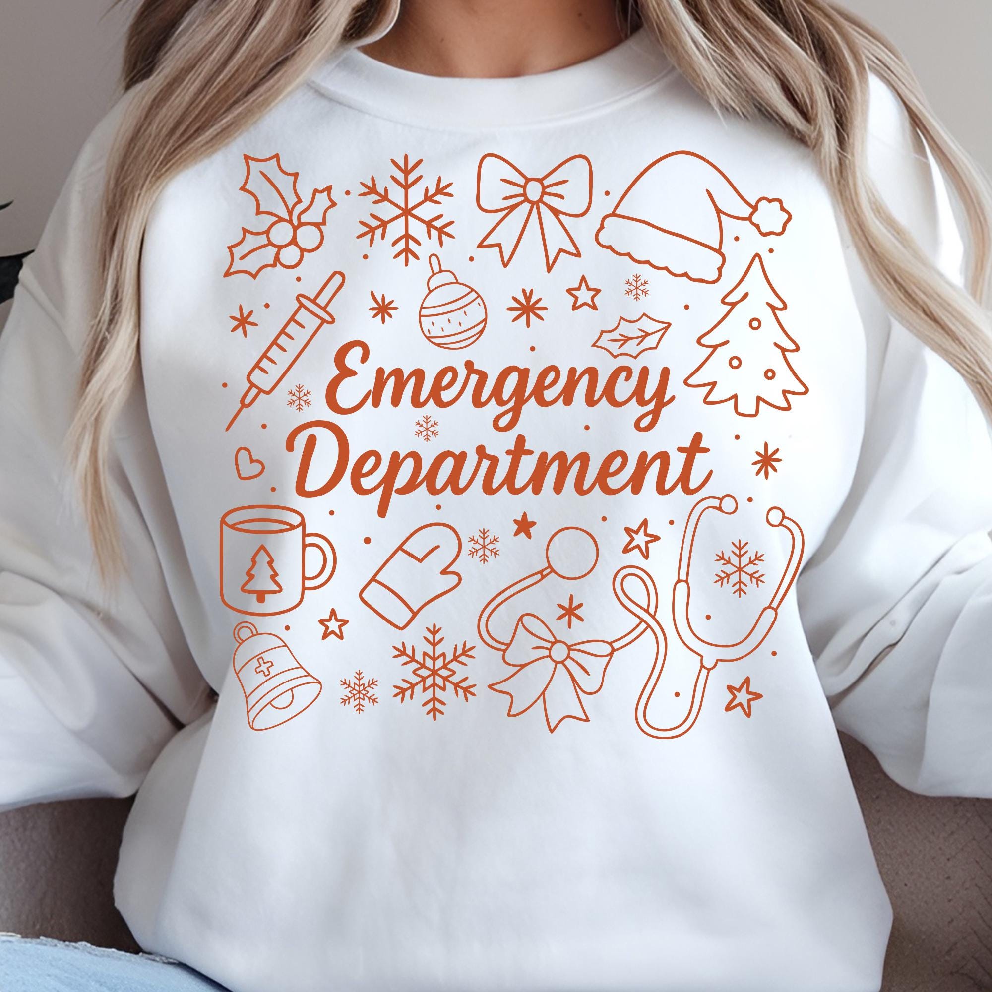 Emergency Department Christmas PNG, Er Christmas Png, Emergency Nurse ...