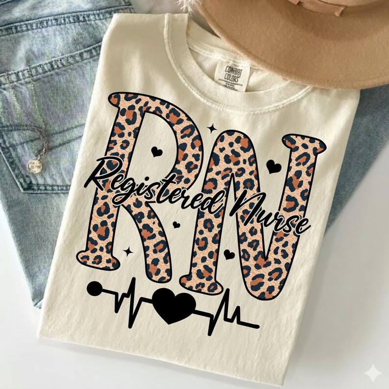 Leopard RN Nurse Png, Registered Nurse Png, Rn Nurse Shirt Designs Png ...