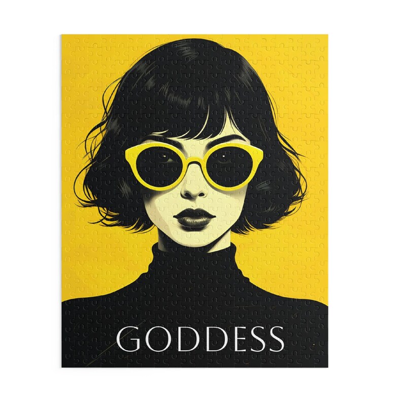 Puzzle, Black and Yellow Goddess Portrait, Perfect Gift for Dominants ...