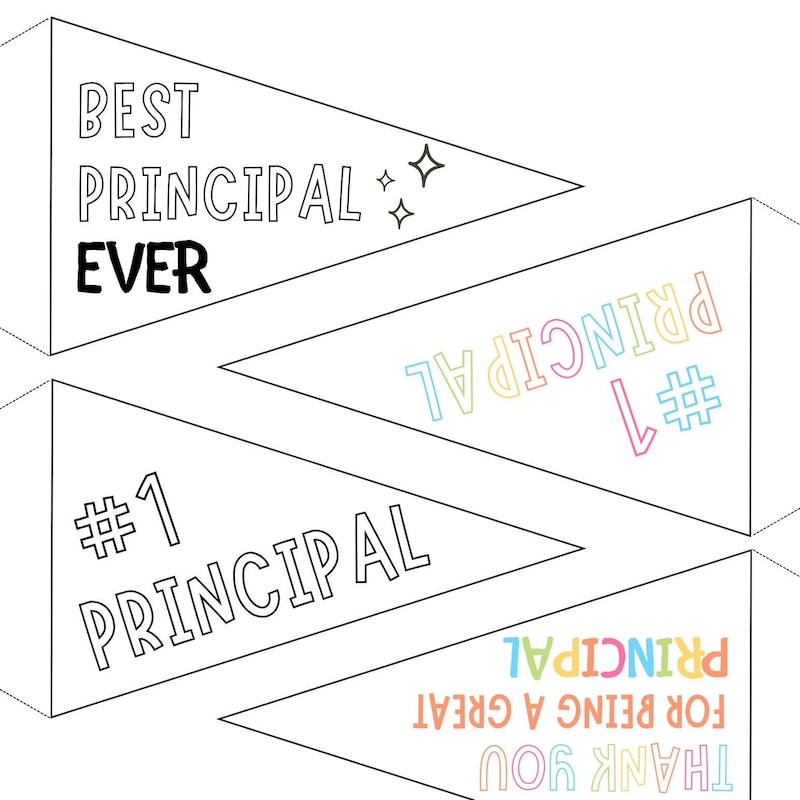 Happy Principals Day Banner - Etsy