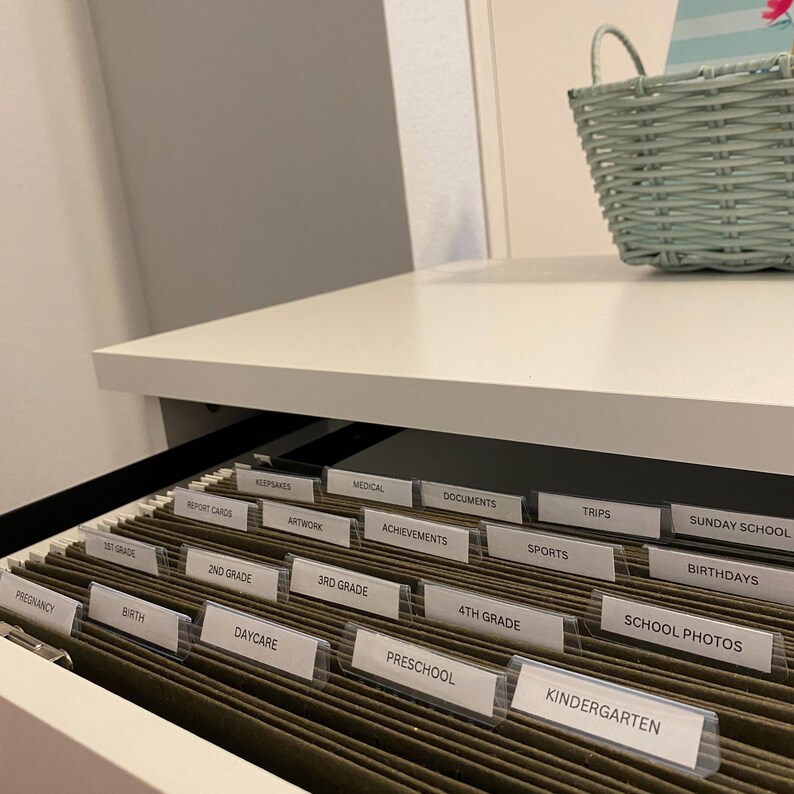 Printable Milestone Tote Labels, File Box Tab Labels for Memory Boxes ...