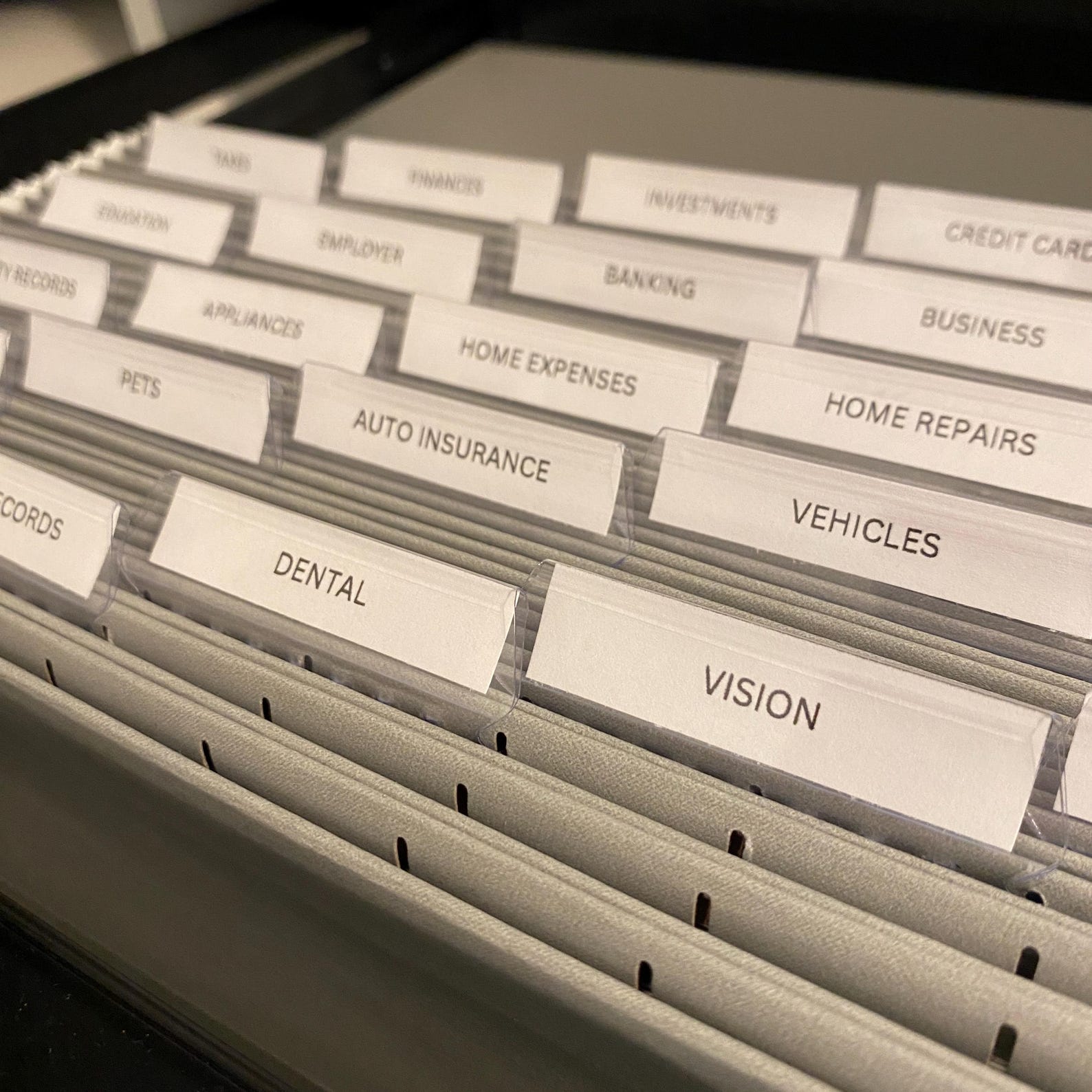 Document Box Tabs for Household Labels, File Box Tab Labels for ...