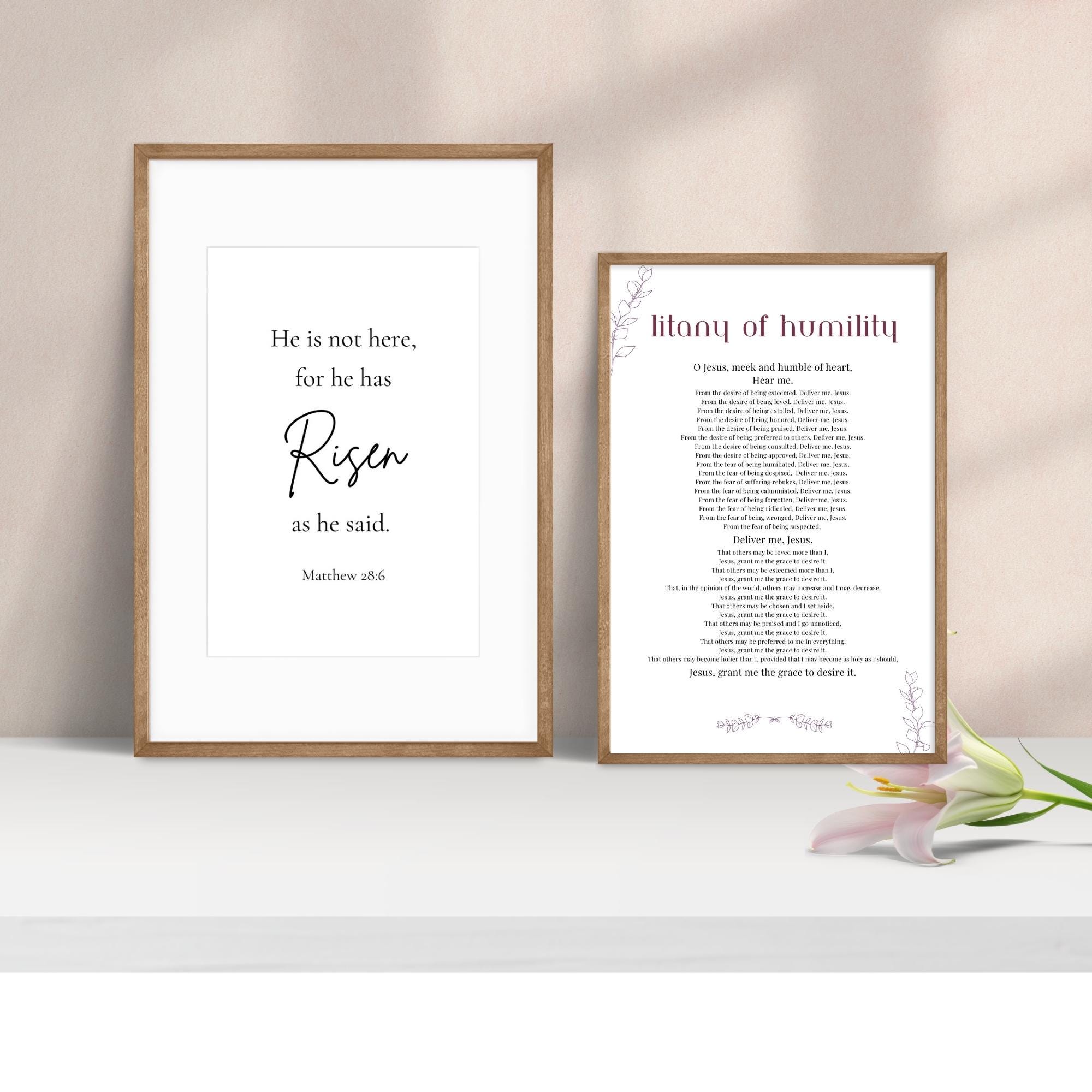 Litany of Humility Prayer PDF, Printable Catholic Prayer for Humility ...