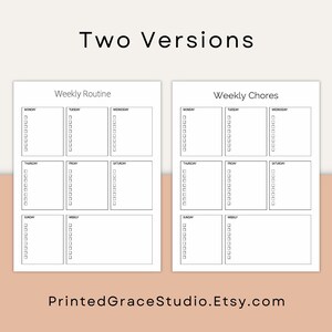 Editable Weekly Chores, Printable Weekly Checklist, House Chores Weekly ...