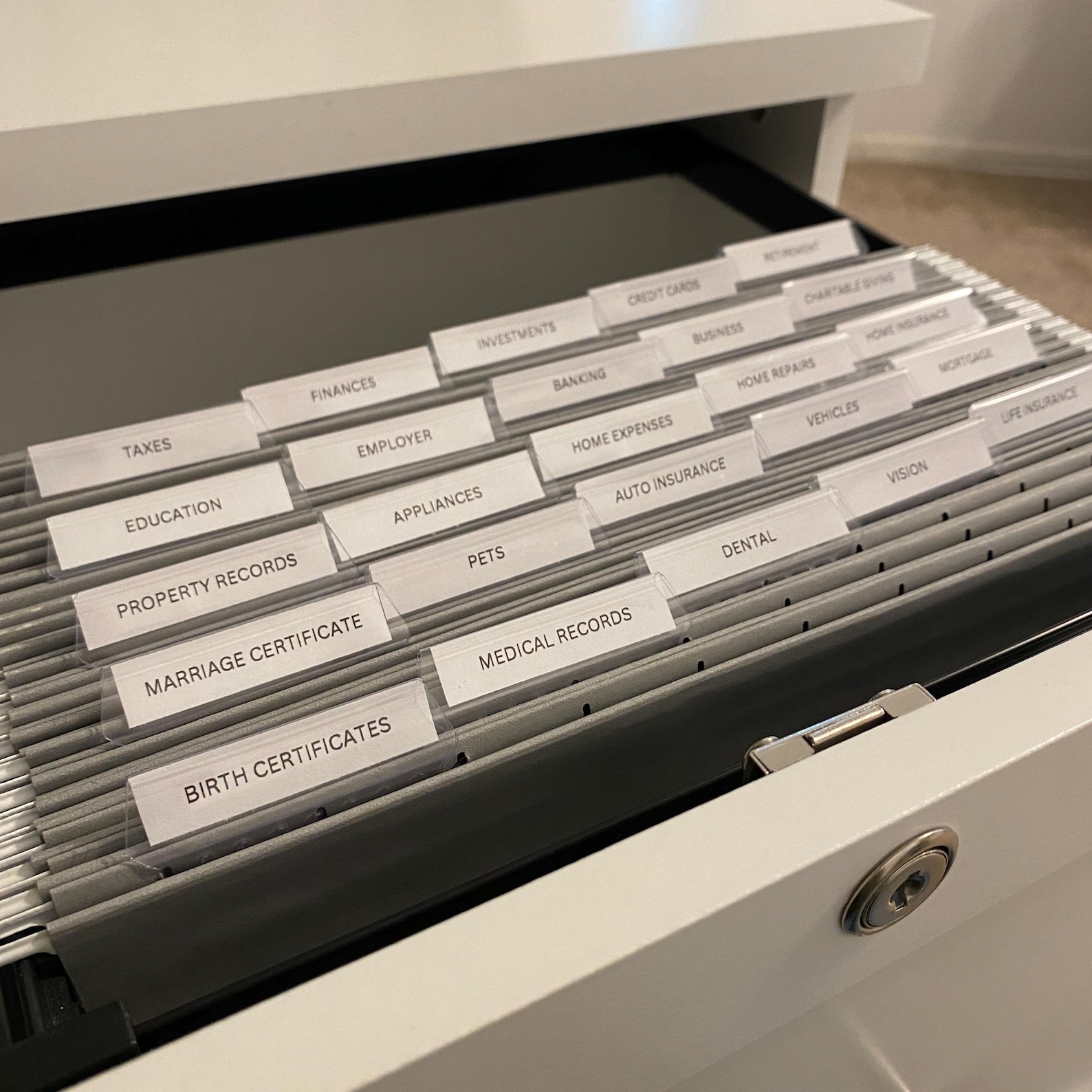 Printable Document Box Tab Labels, Folder Tab Labels for Document ...