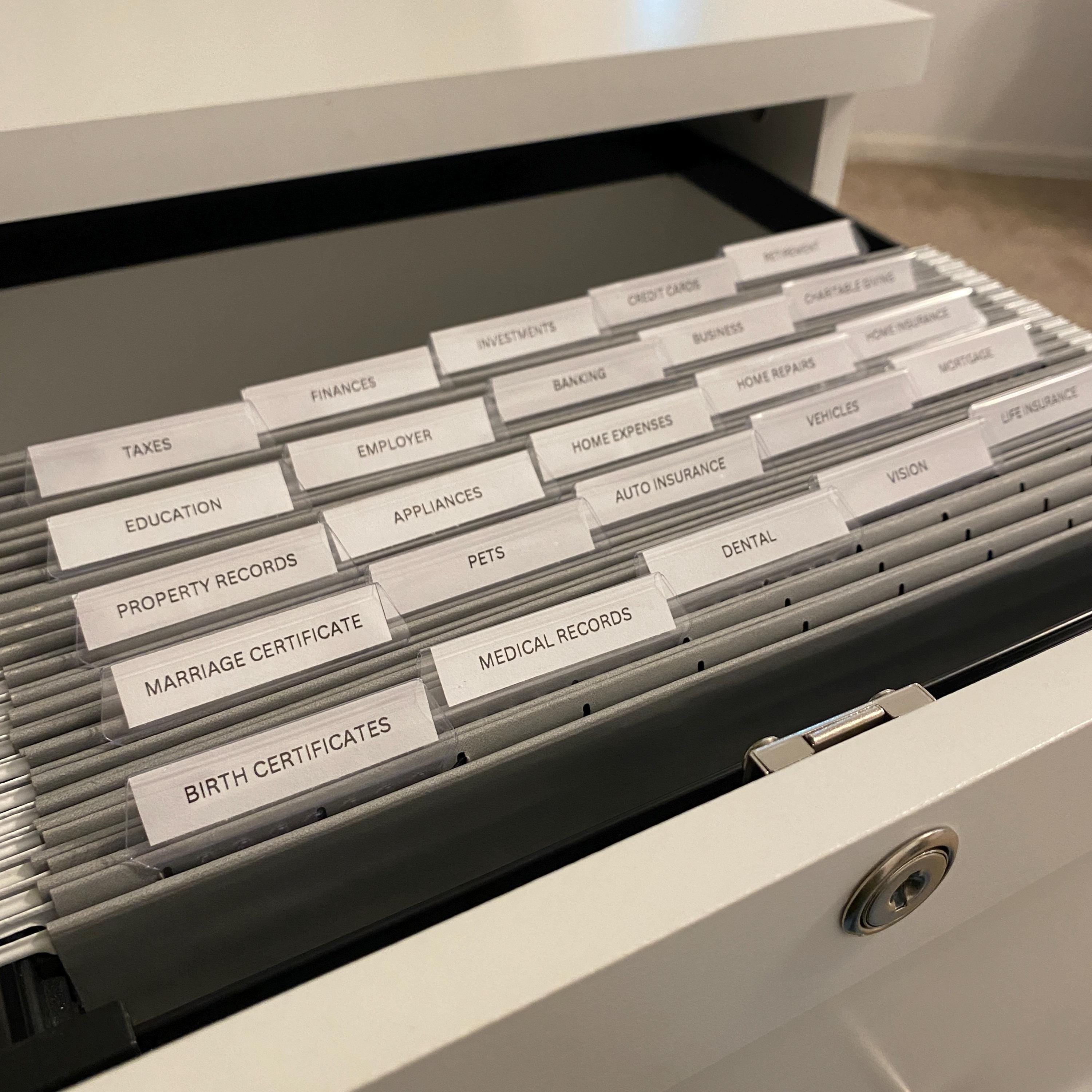 Printable Document Box Tab Labels, Folder Tab Labels for Document ...