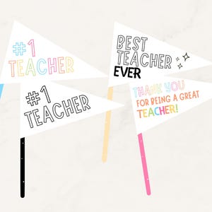 Teacher Pennant, Printable Best Teacher Pennant Flag, Teacher ...