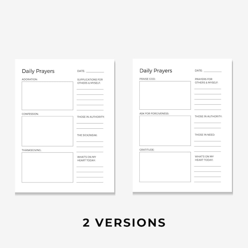 Printable Prayer Journal, Daily Devotion Prayer List for Catholics ...