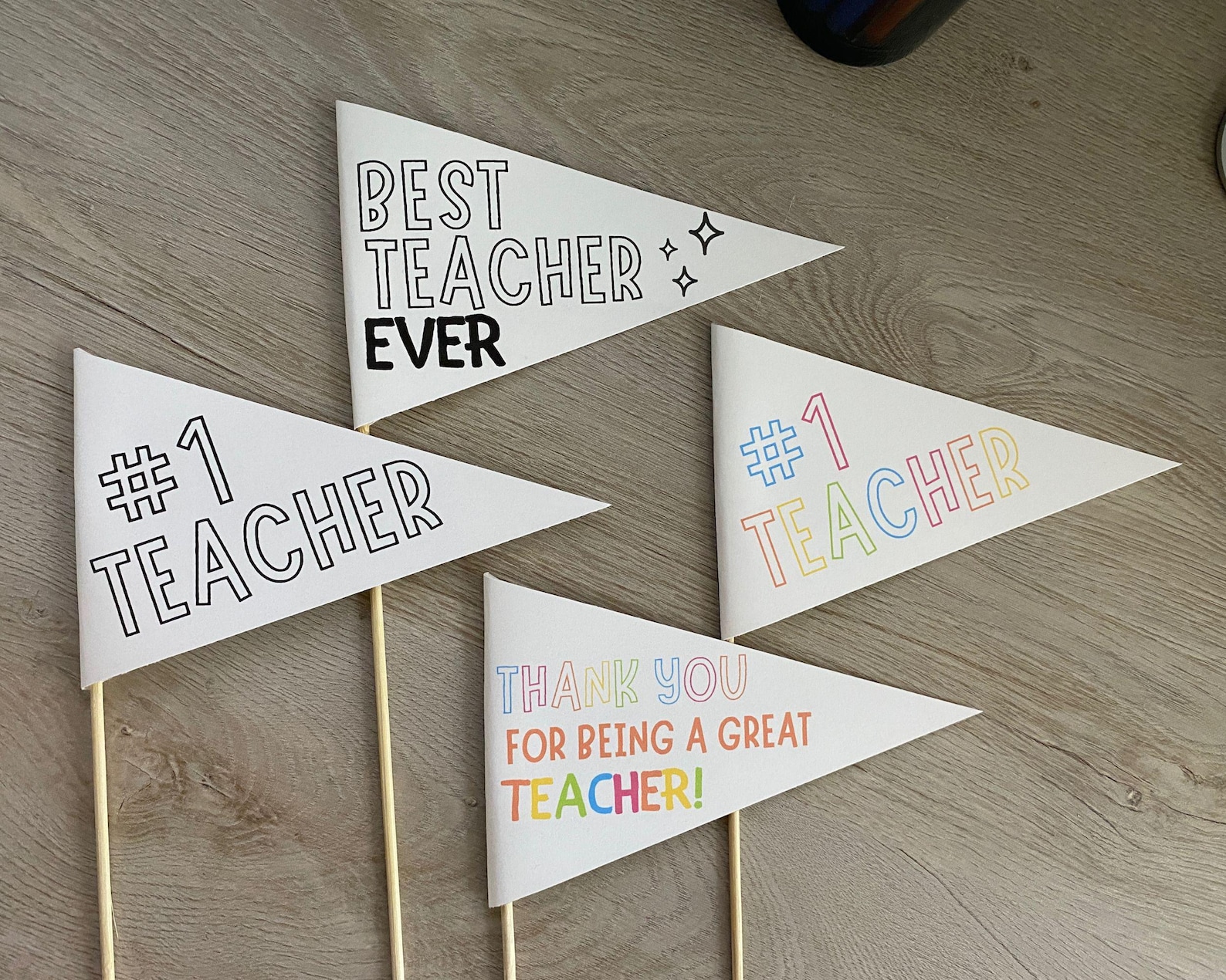 Teacher Pennant, Printable Best Teacher Pennant Flag, Teacher ...
