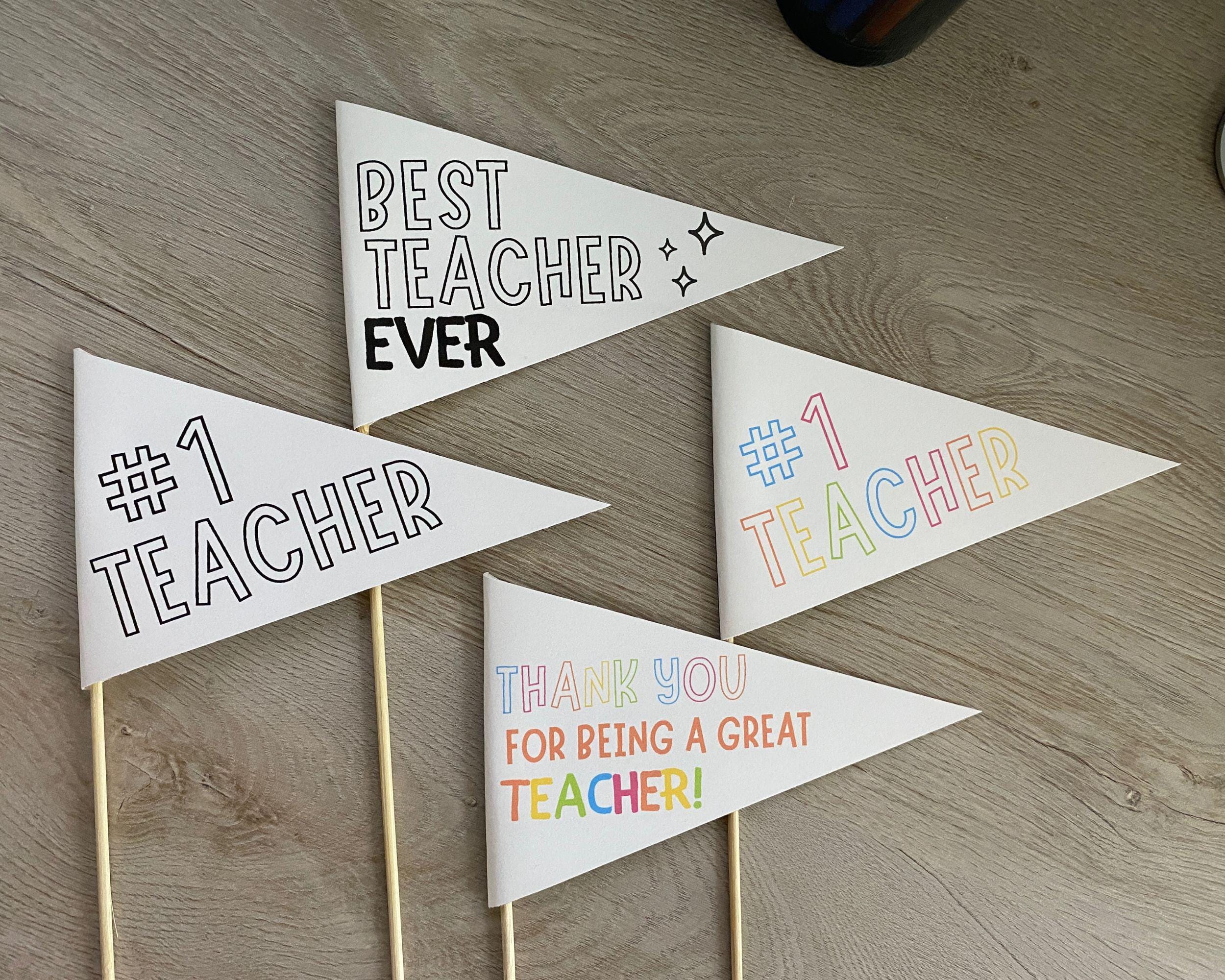 Teacher Pennant Flag, Teacher Appreciation Week Printable, Cute Teacher ...
