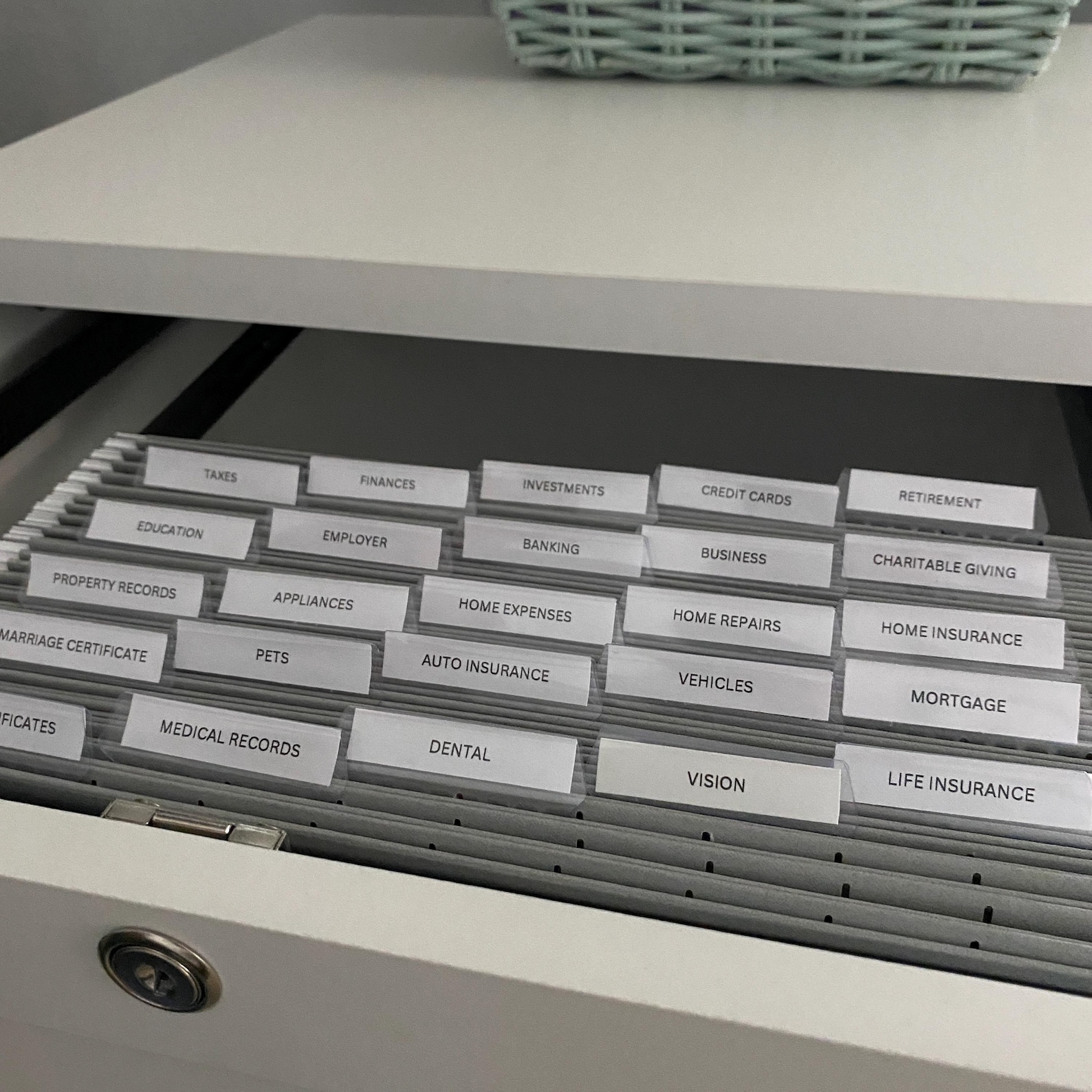 Printable Document Box Tab Labels, Folder Tab Labels for Document ...