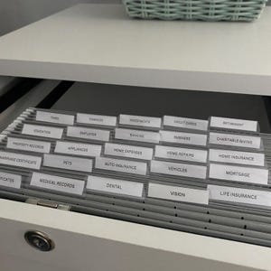 Printable Document Box Tab Labels, Folder Tab Labels for Document ...