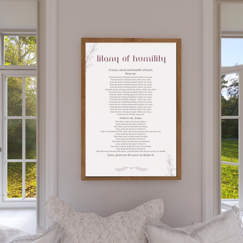 Litany of Humility Prayer PDF, Printable Catholic Prayer for Humility ...