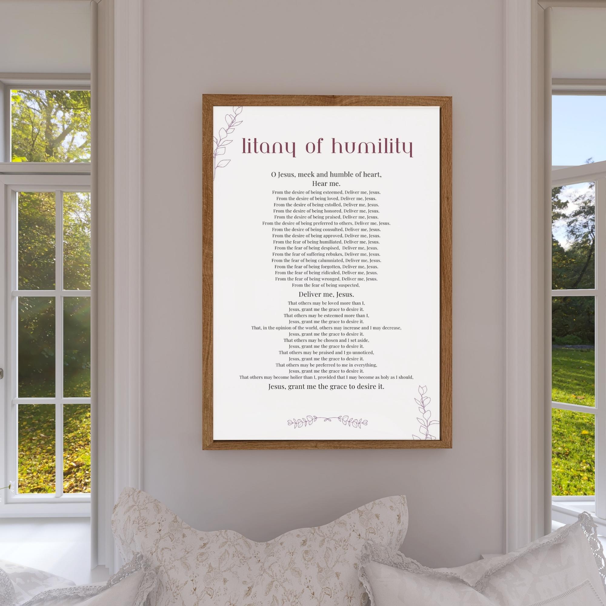 Litany of Humility Prayer PDF, Printable Catholic Prayer for Humility ...
