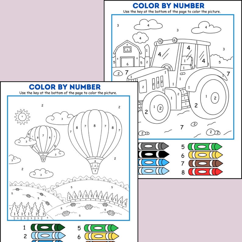 Color by Number & Color by Letter Worksheets | Preschool and ...