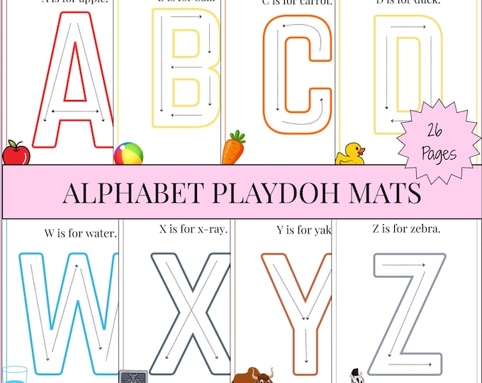 Alphabet Playdough Mats - Alphabet Printables - Homeschooling ...