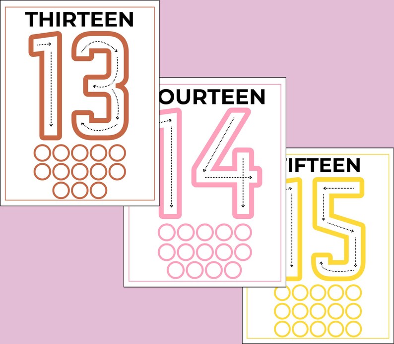 Printable Playdoh Number Mats | Numbers 1-20 Play Dough Counting ...