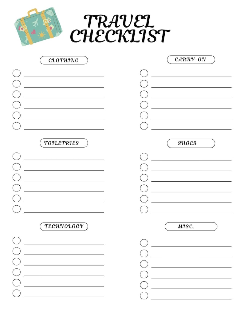 Printable Vacation Planner | Travel Itinerary Template | Trip Planning ...