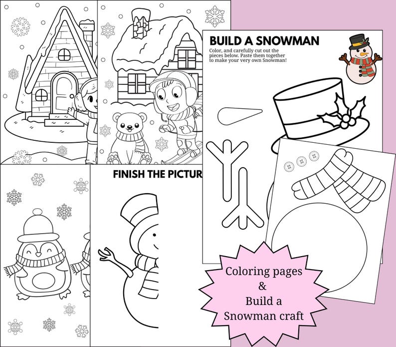 Winter Activity Packet for Kids | Printable Winter Worksheets | Snow ...
