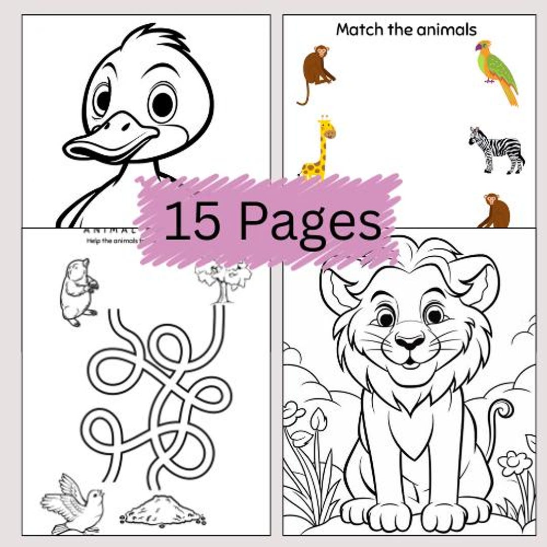 Zoo Animal Activity Pages | Printable Zoo Themed Worksheets for Kids ...
