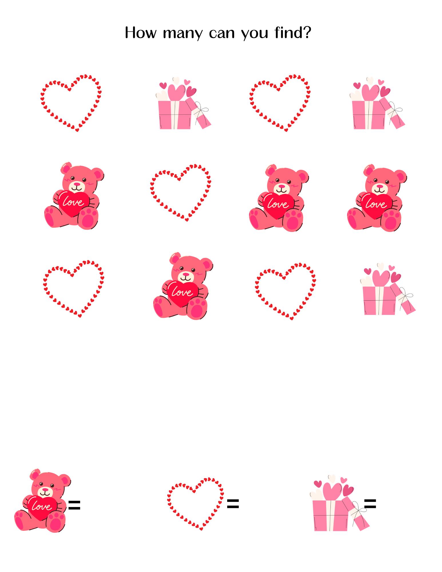 Valentine's Day Activity Book/pages for Preschoolers and Toddlers ...