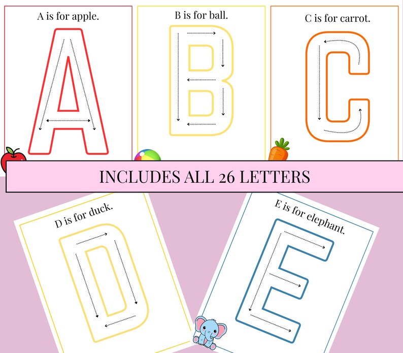 Printable Alphabet Playdough Mats | ABC Letter Tracing Playdoh Mats ...