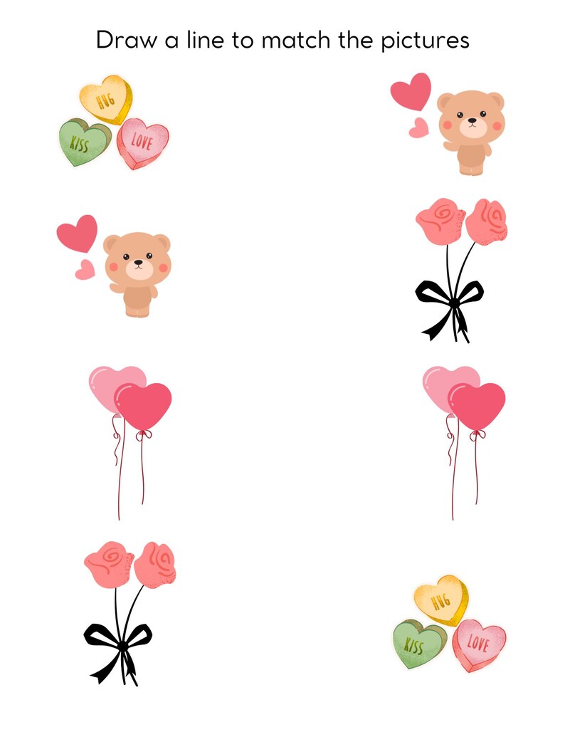 Valentine's Day Activity Book/pages for Preschoolers and Toddlers ...