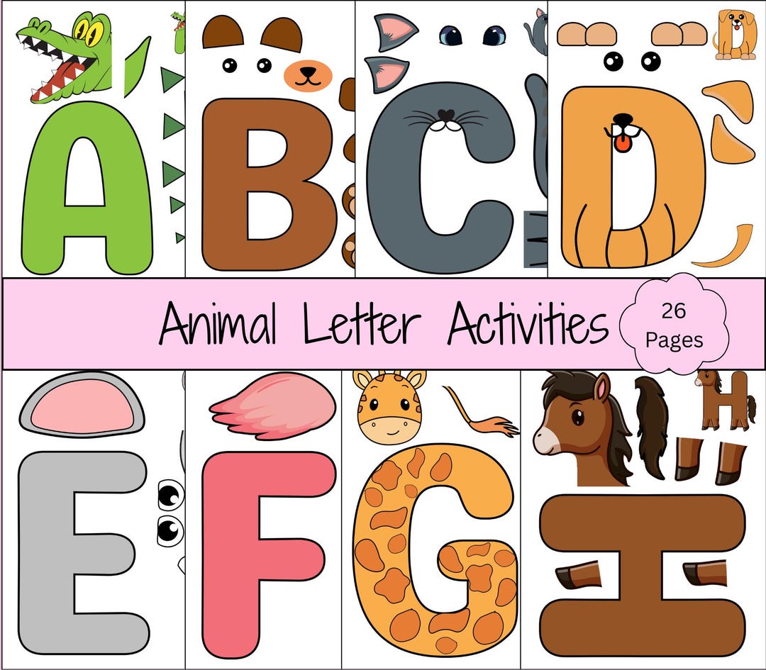 Printable Animal Alphabet Crafts | A-Z Letter Animals | Fun Kids ...