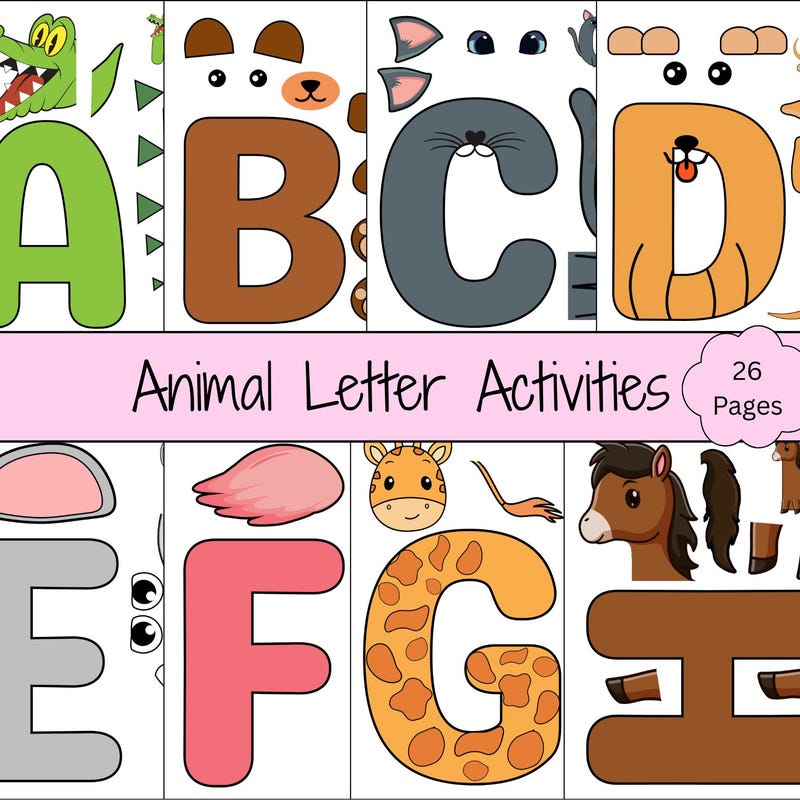 Animal Alphabet - Etsy