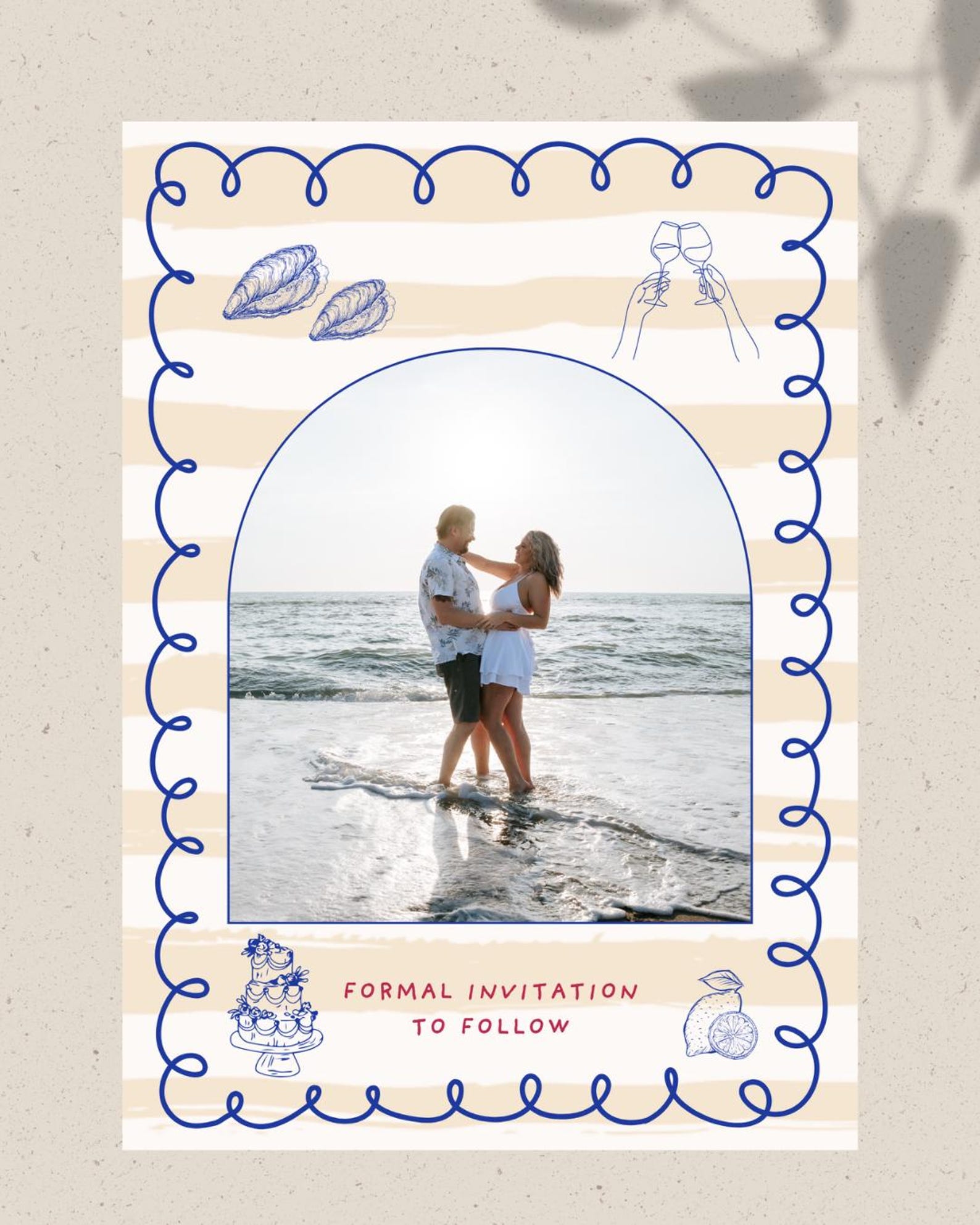 Italian Style Save the Date Amalfi Coast Wedding Handwritten & Hand ...