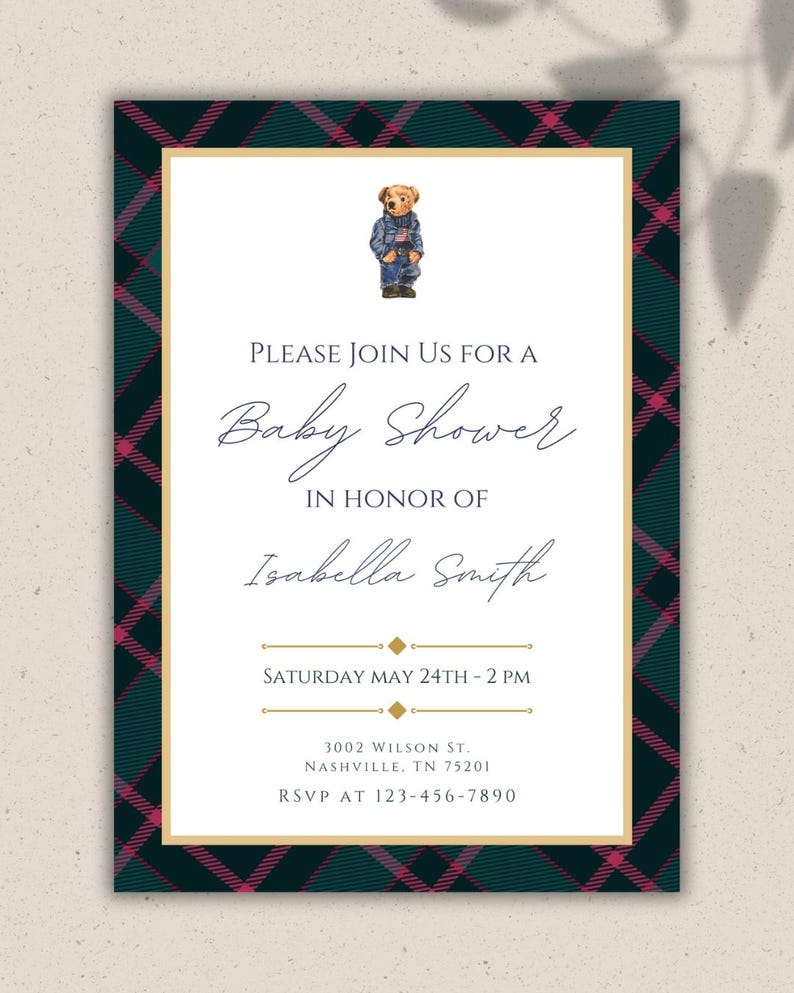 Ralph Lauren | Polo Bar | New York City | Baby Shower Invitation ...