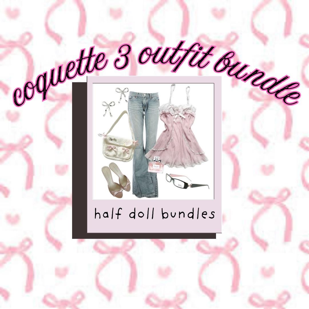 Coquette 3 Outfit Bundle, Vintage Handpicked Style Bundle - Etsy
