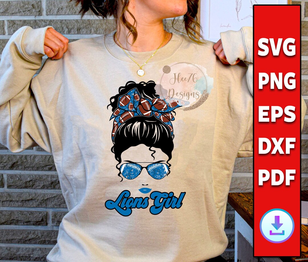 Messy Bun Girl Football Svg, Football Svg, Football Mascot Svg, Cut ...