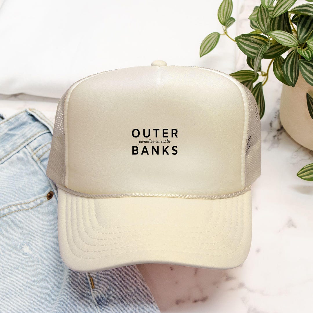 Outer Banks "paradise on Earth" Cap, Trucker Hat OBX Merch, Hat, - Etsy