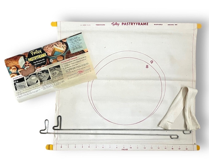 Vintage Foley Pastry Frame / Stay Flat Cloth & Rolling Pin Cover ...