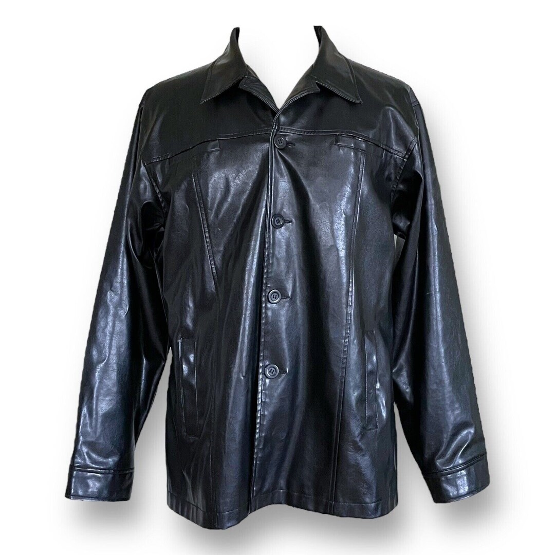 Tonic by BC Ethic Men's Black Faux Leather Jacket / Size X-large ...