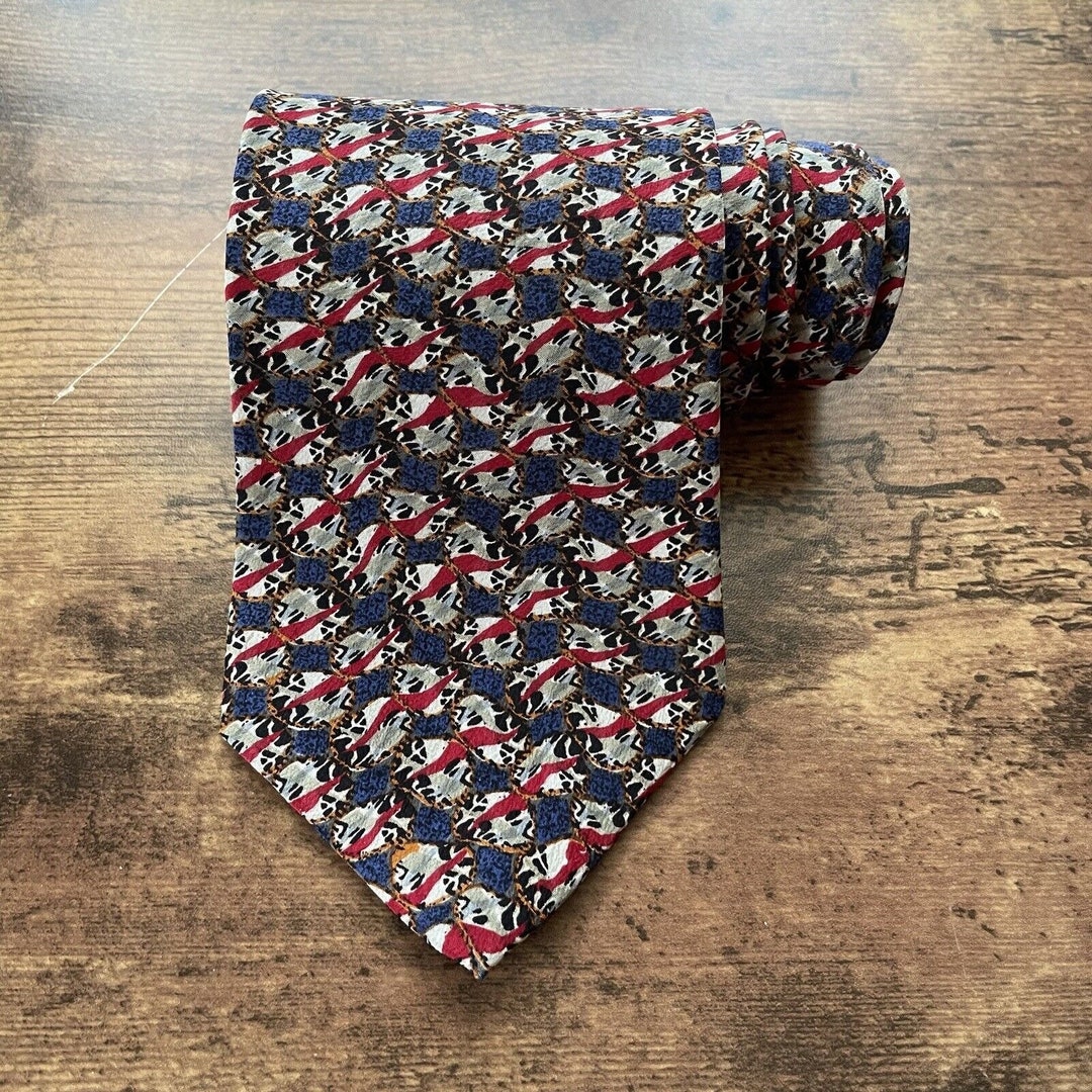 The Magic Eye Men's Silk Tie / Vintage 90's Optical Illusion Hidden ...