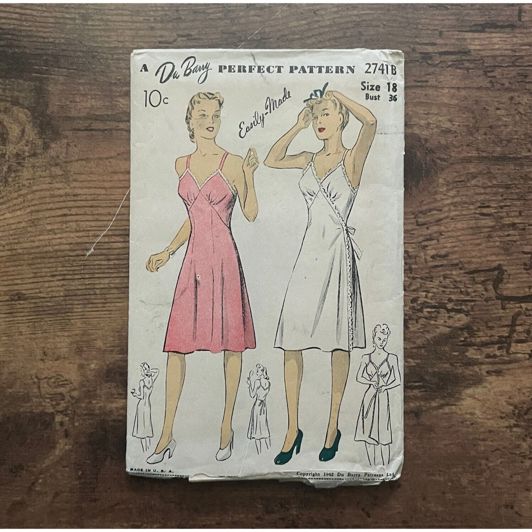 Du Barry Perfect Pattern / Fitted or Wrap Around Slip / Size 18 36 Bust ...
