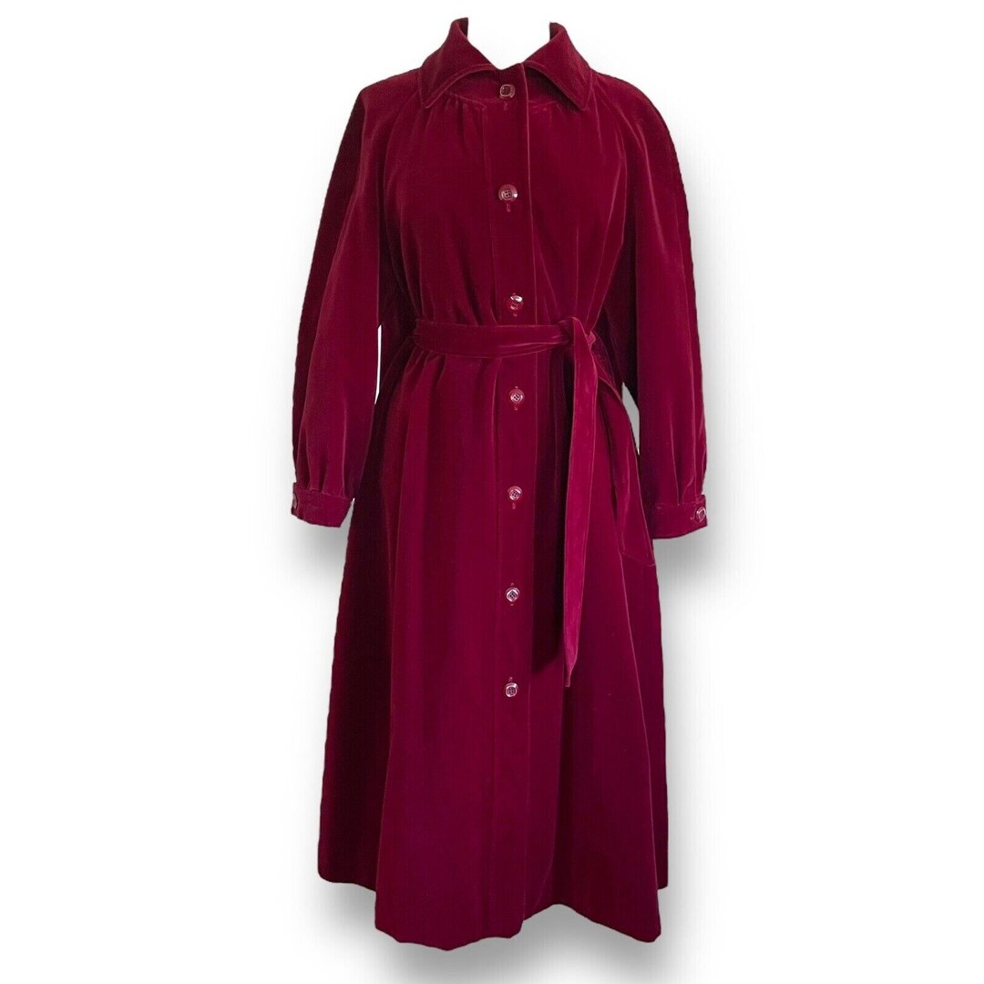 Vintage 1970's Women's Count Romi Swing Coat / Size Medium / Red Velvet ...