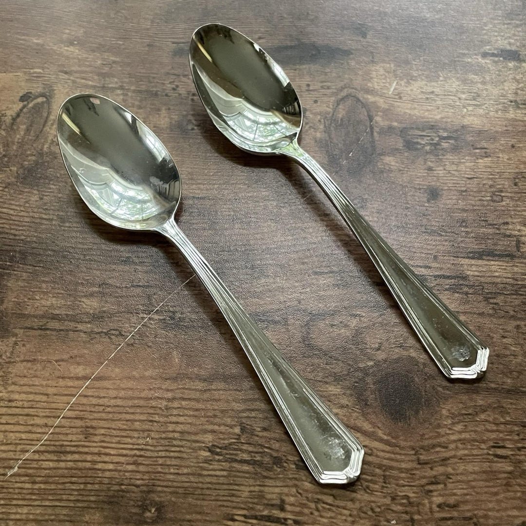 Vintage 1847 Rogers Bros RG84 Silverplate H EP Brass Tablespoon / Set ...